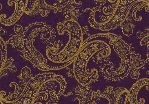 Purple Paisley Wallpaper