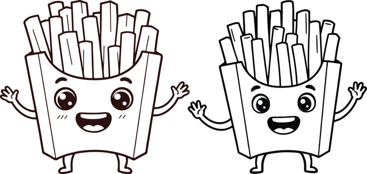 fries drawing for kids