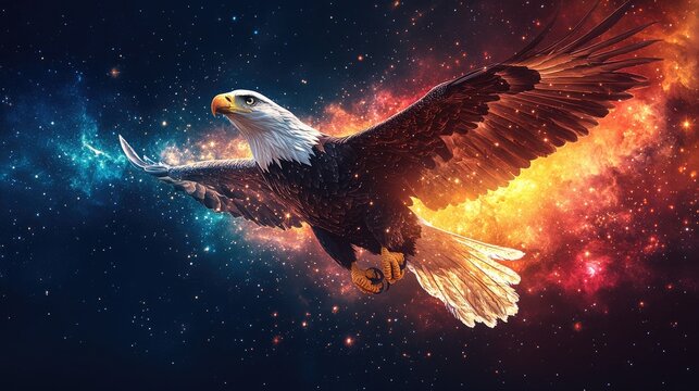 Eagle Flying In Space Wallpaper Eagle Nebula Hi Res Stock Photography
