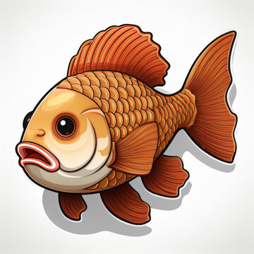 Simple Cartoon Goldfish