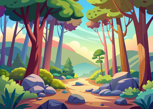 Forest Background Drawing
