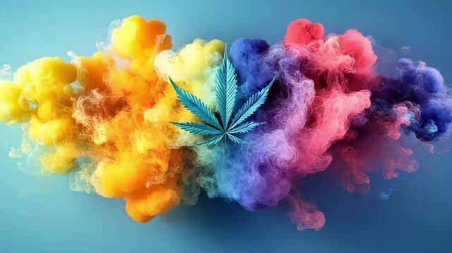 Rainbow Weed Smoke Wallpaper