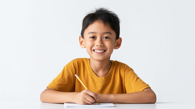 Kid Writing White Background Images – Browse 96,685 Stock Photos ...