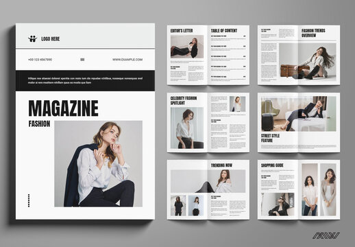Fashion Magazine Table Of Contents