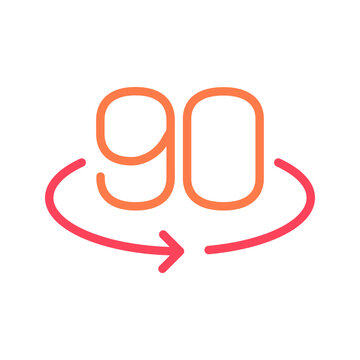 90 Degrees Logo