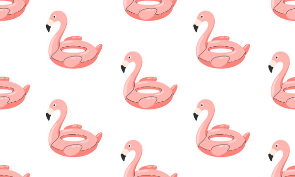 flamingo pool float clipart
