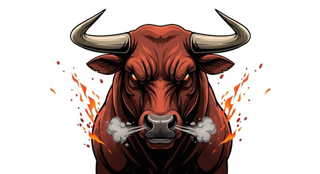 Angry Bull Face Wallpaper