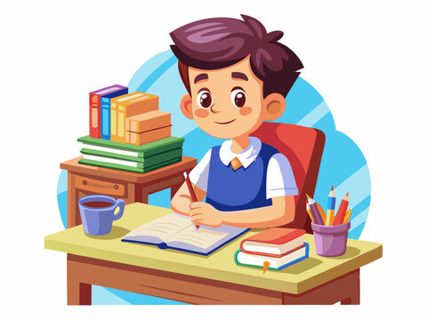 Kid Writing White Background Images – Browse 96,685 Stock Photos ...
