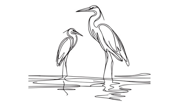 Blue Herring Bird Drawing