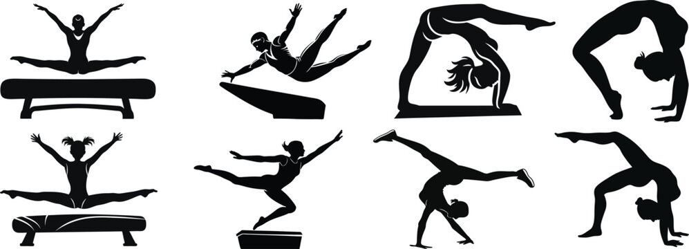 Gymnastics Handstand Silhouette