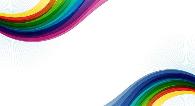 Abstract Rainbow White Backgrounds
