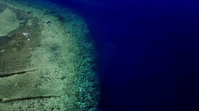 underwater cliffside