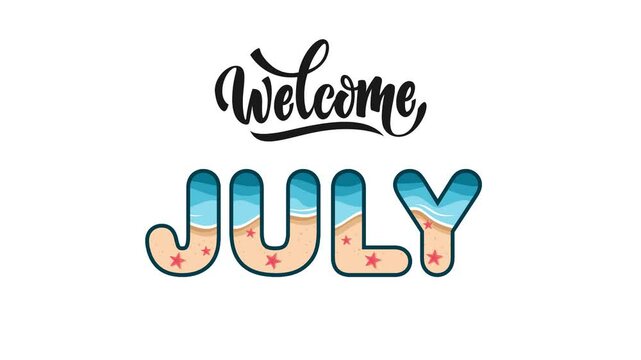 Welcome July Clipart