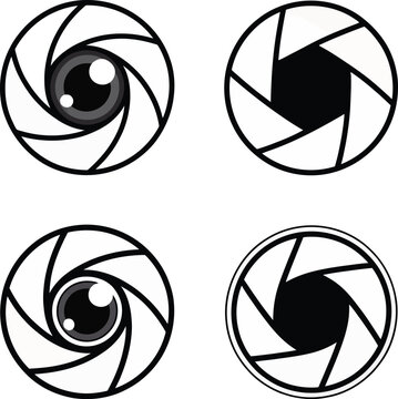 camera shutter line drawing