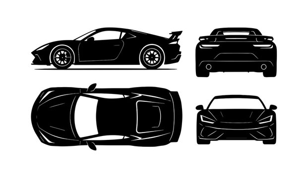 Back Of Sports Car Drawing