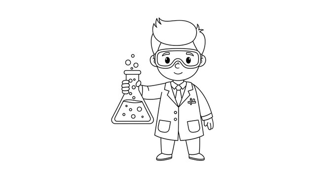 Lab Coat Drawing For Kids