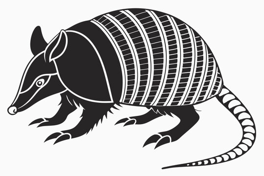 Armadillo Clipart Black And White