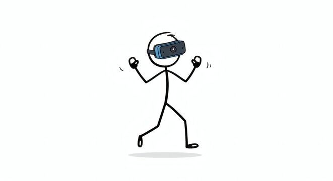 Stick Figure Playing Vr Game Templates – Free Editable Designs | PikWizard