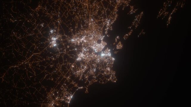 Maine Road Map With Cities Stock Videos – 7 HD & 4K Footage Clips ...