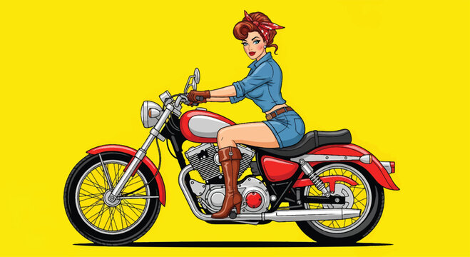 Pinup Motorcycle Images – Browse 2,105 Stock Photos, Vectors, and Video ...