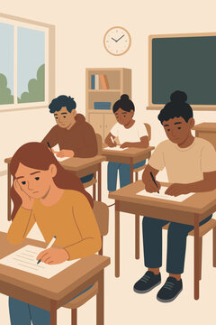Exam Stress Cartoon Images – Browse 3,373 Stock Photos, Vectors, and ...
