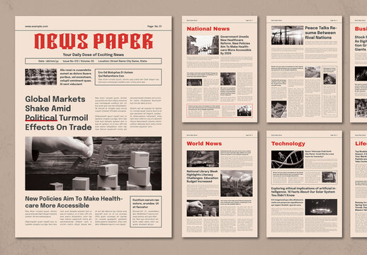 tabloid newspaper layout