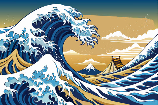 Hokusai Wave Wallpaper