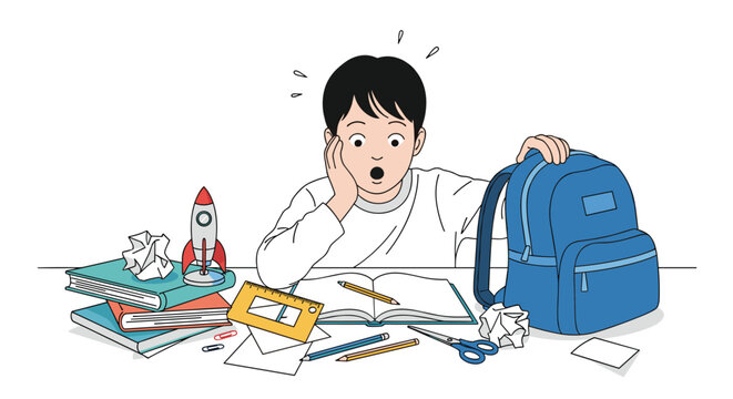 Exam Stress Cartoon Images – Browse 3,830 Stock Photos, Vectors, and ...