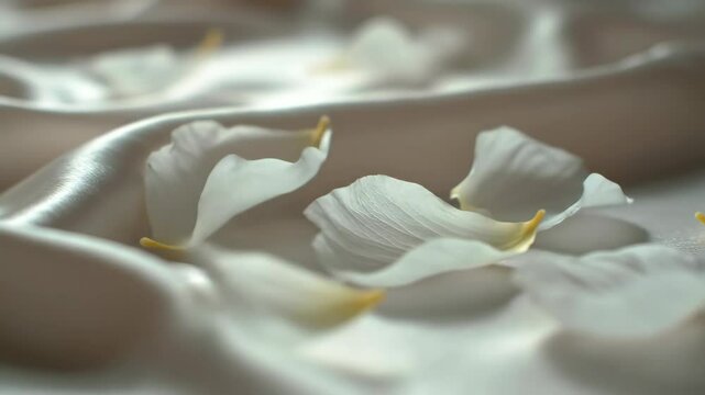 falling white petals