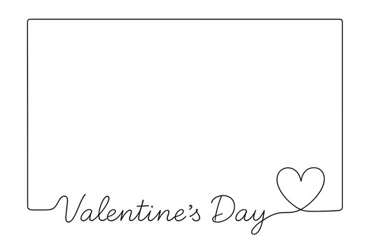 Valentines Day Clip Art Black And White Border