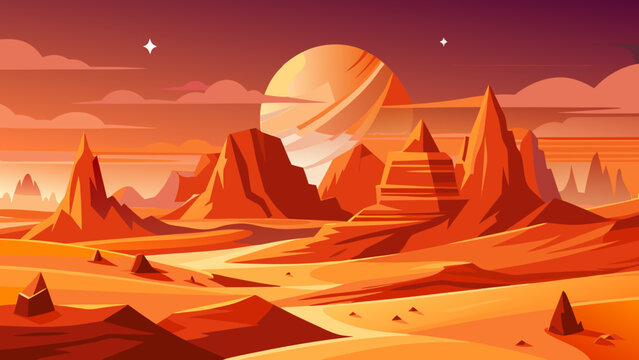 mars landscape background