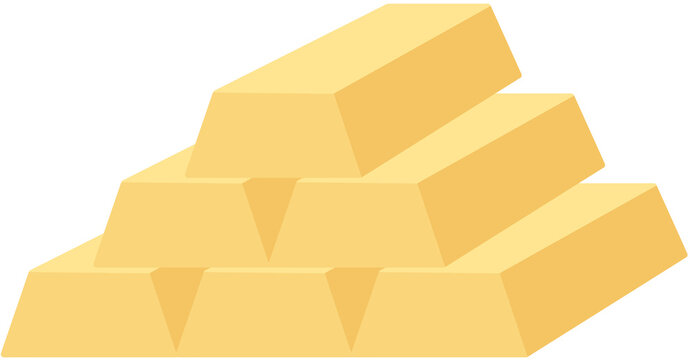 gold bar icon vector