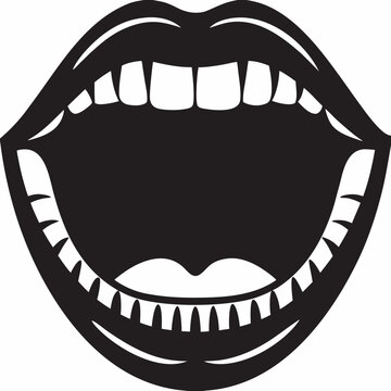 open mouth teeth clipart
