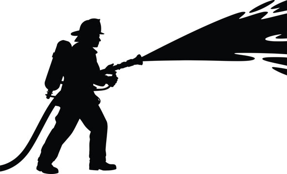 firefighter siloutte