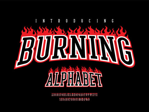 burning typography