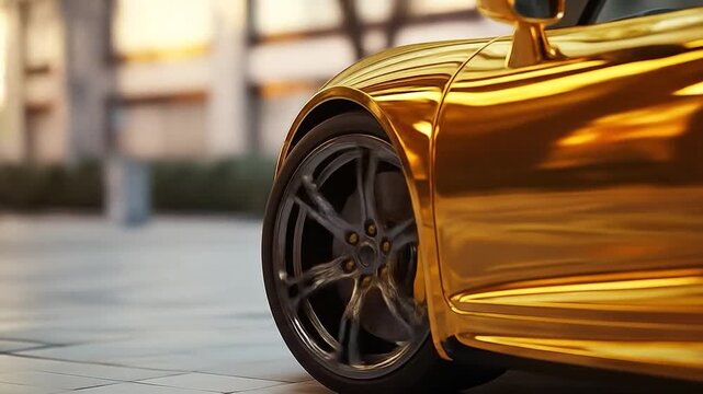 gold car