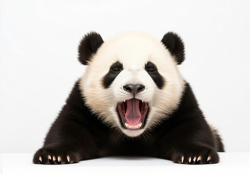 panda bear white background