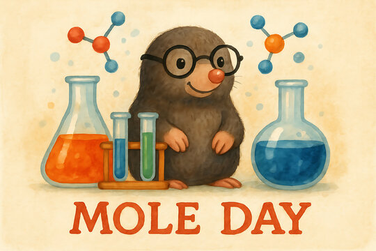 Mole Cartoon Chemistry