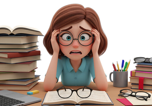 Exam Stress Cartoon Images – Browse 3,830 Stock Photos, Vectors, and ...
