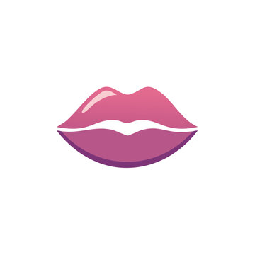 pink lip vector