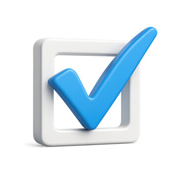 Blue Check Box Icon