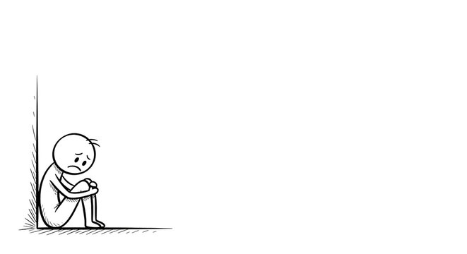 Sad Stick Figure Cartoon