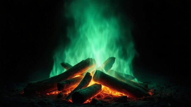 green fire background hd