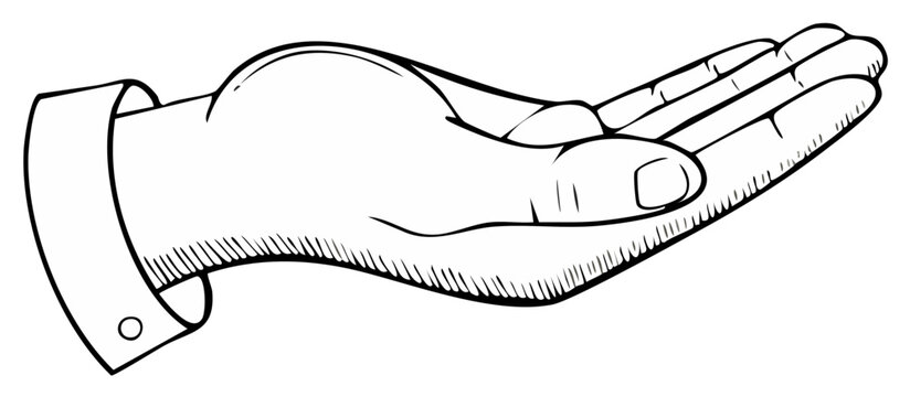 Cupped Hands Pencil Drawing