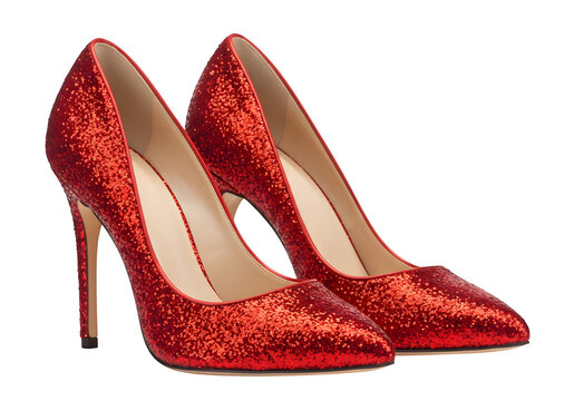 glitter red heels