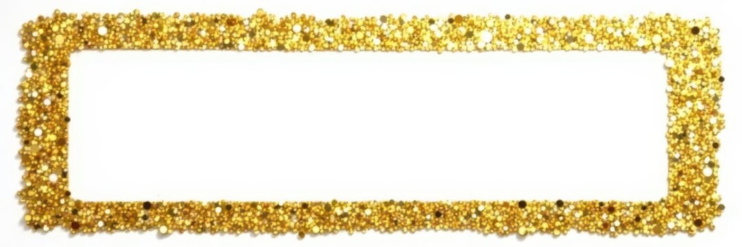 gold glitter corner border