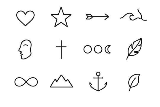 simple outline tattoos