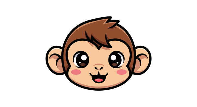 monkey face clipart easy