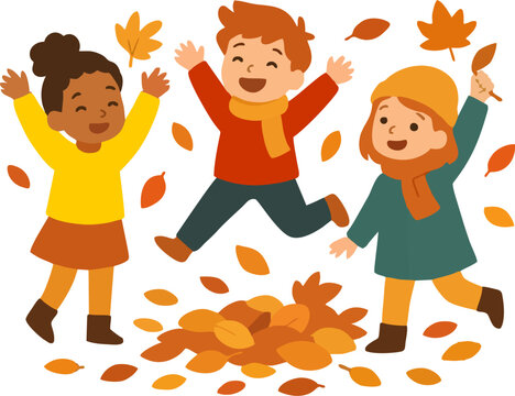 Fall Background Clipart Kids