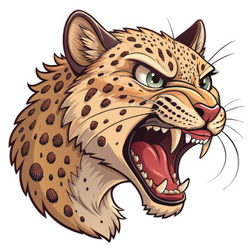 snarling leopard drawing